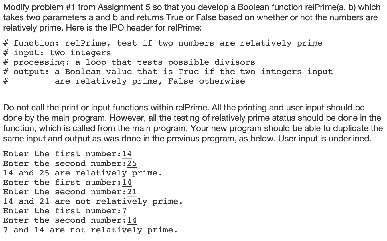 Solved Modify problem #1 from Assignment 5 so that you | Chegg.com