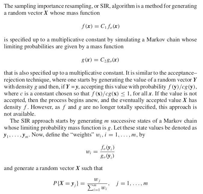 Solved The Sampling Importance Resampling Or Sir Algorithm