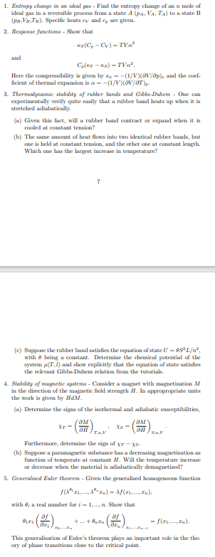 Solved Entropy change in an idnal gas - ﻿Find the entropy | Chegg.com
