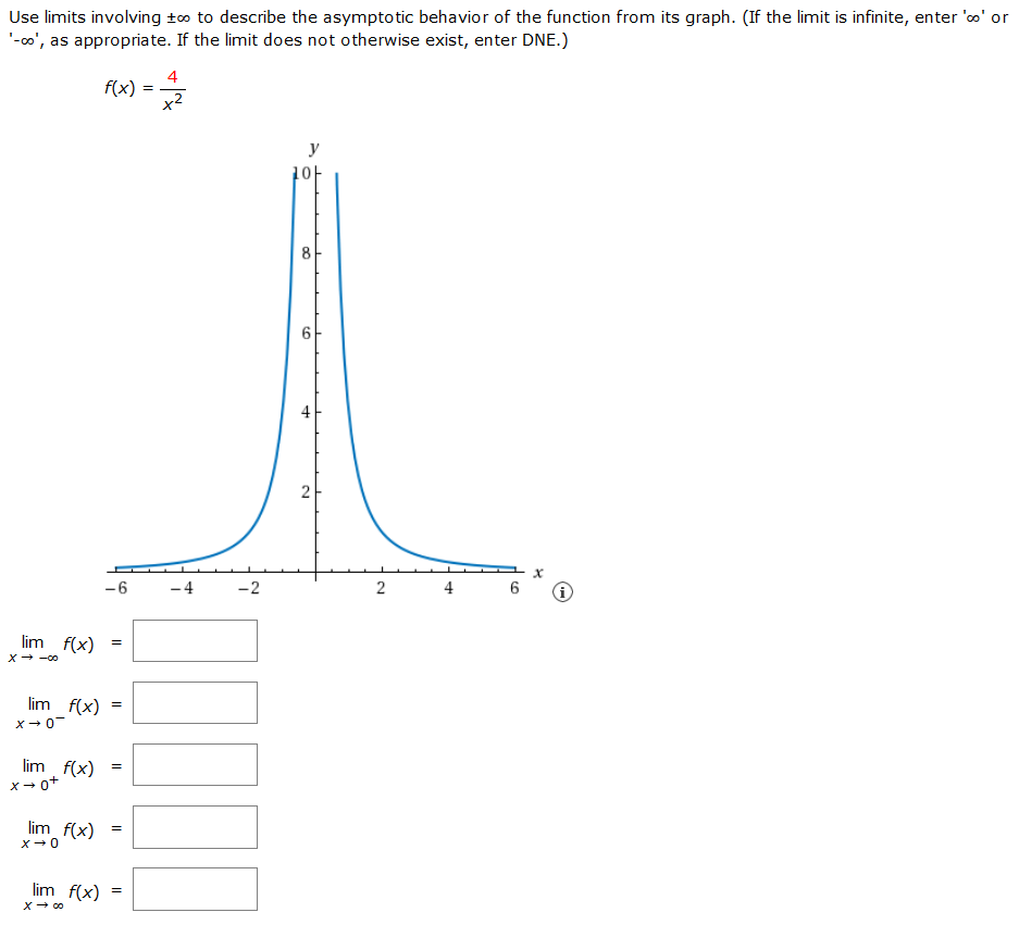 Solved Use limits involving to to describe the asymptotic | Chegg.com