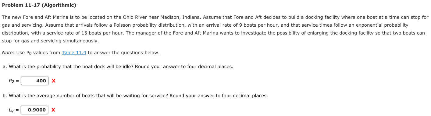 Solved Problem 11-17 (Algorithmic) The new Fore and Aft | Chegg.com