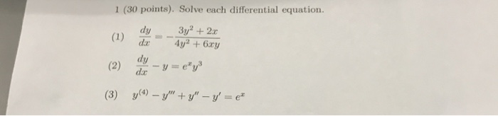 Solved Solve each differential equation. Dy/dx = -3y^2 + | Chegg.com