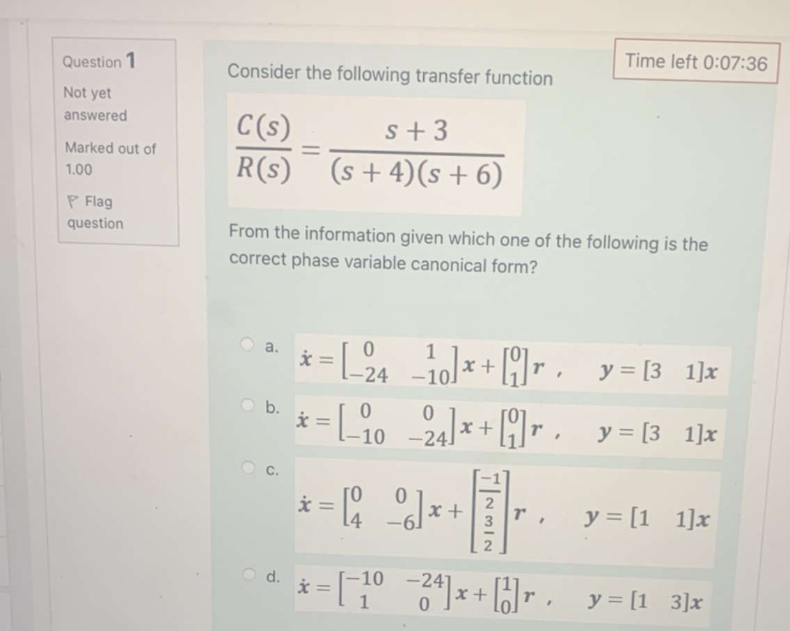 Solved \begin{tabular}{|l|} \hline Question 1 \\ Not yet \\ | Chegg.com
