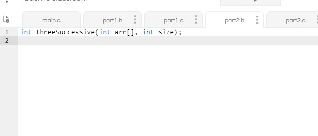 Solved FUNCTION 2-1 ThreeSuccessive(int arr[], int size): | Chegg.com