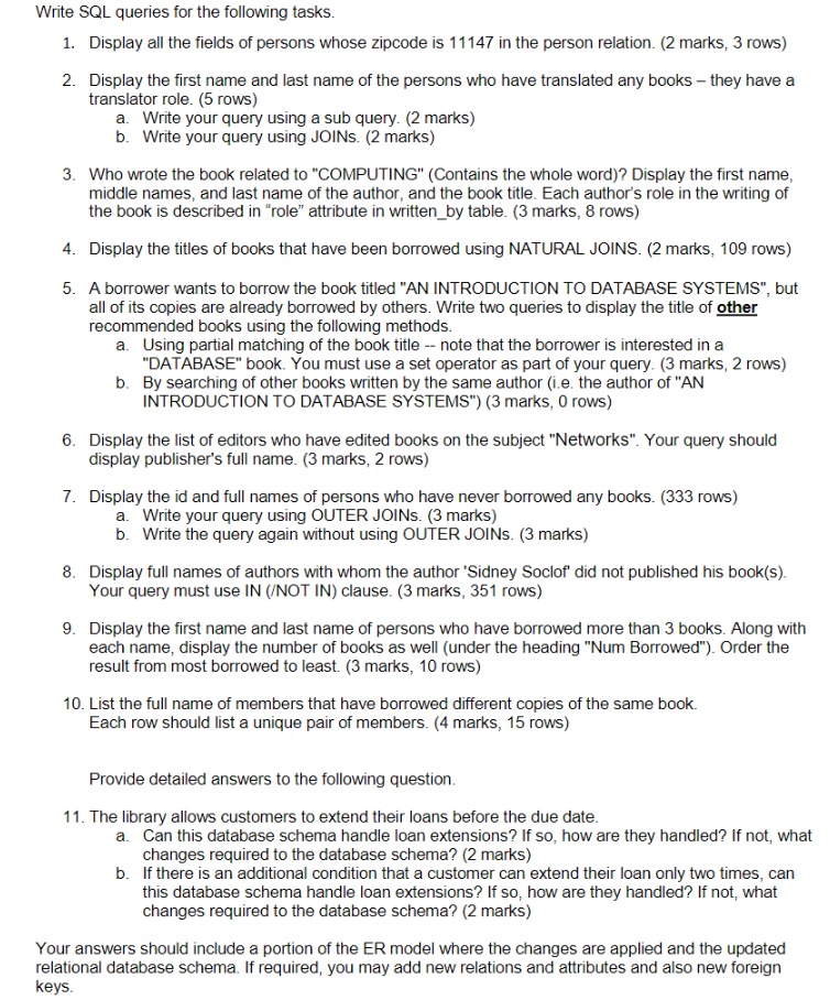 Solved Here is the link to the database | Chegg.com