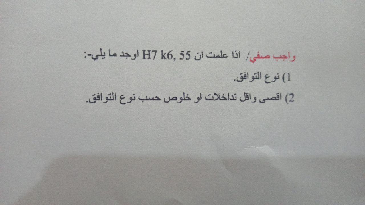 Solved واجب صفي اذا علمت أن 55 ,H7 k6 اوجد ما يلي-: 1) نوع | Chegg.com