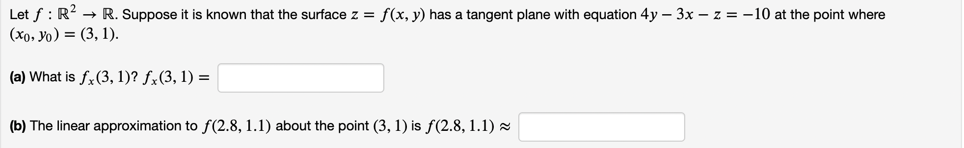 Solved Let f:R2→R. Suppose it is known that the surface | Chegg.com