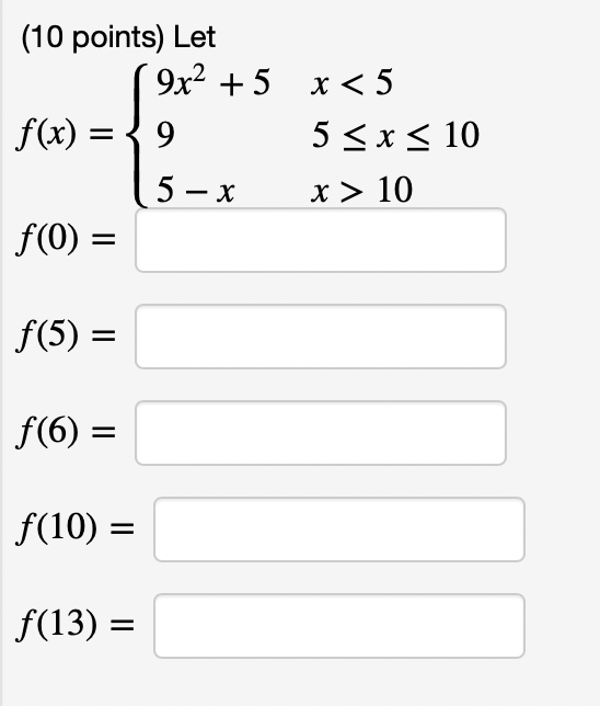 Solved (10 points) Let | Chegg.com