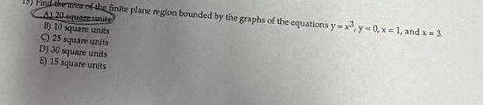 Solved Find thearea of ﻿the finite plane region bounded by | Chegg.com