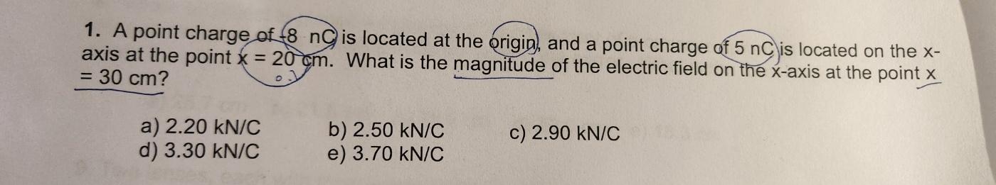 Solved 1. A point charge of −8nC is located at the origin, | Chegg.com