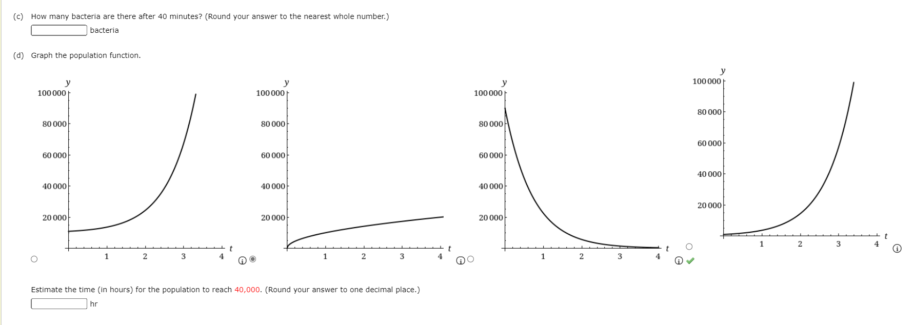 Solved A Graphing Calculator Is Recommended A Bacterial