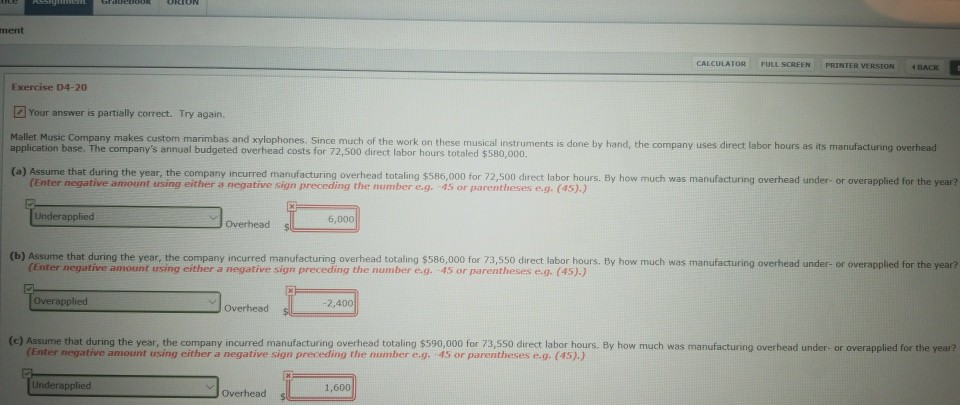 Solved ment CALCULATOR FULL SCREEN PRINTER VERSION BACK | Chegg.com