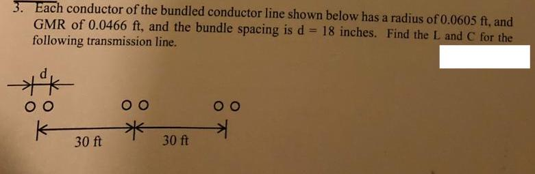 Solved Each conductor of the bundled conductor line shown | Chegg.com