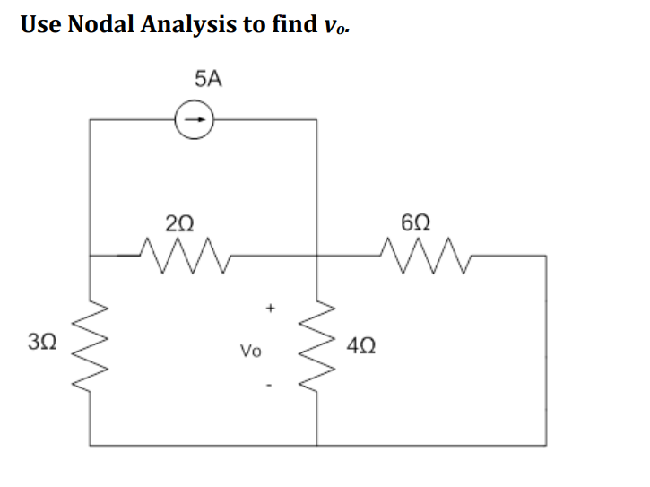 Use Nodal Analysis to find vo. | Chegg.com