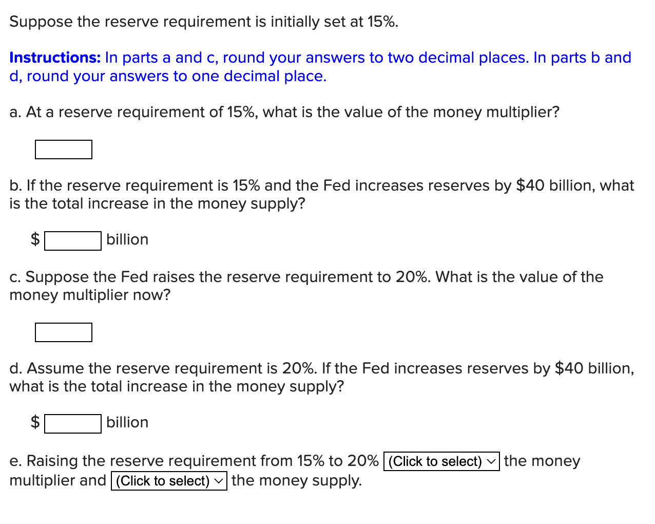 Solved Suppose the reserve requirement is initially set at | Chegg.com