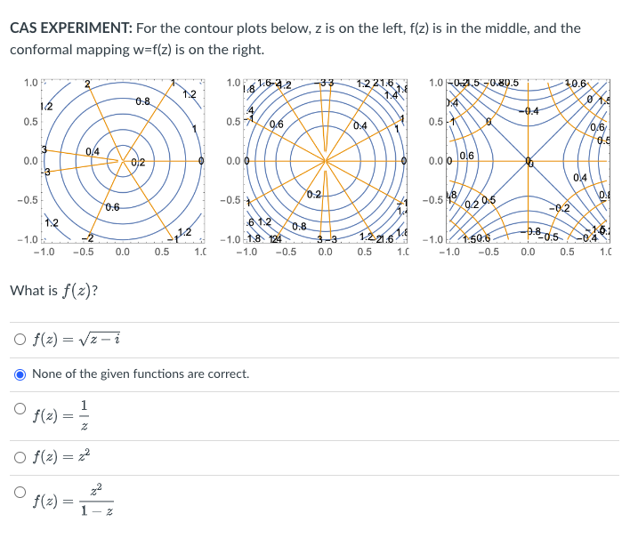 Solved CAS EXPERIMENT: For the contour plots below, z is on | Chegg.com