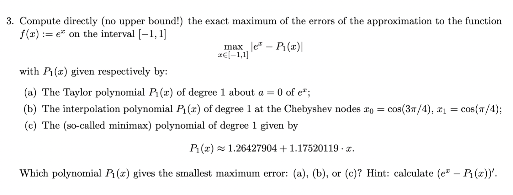Solved Compute directly (no upper bound!) the exact maximum | Chegg.com