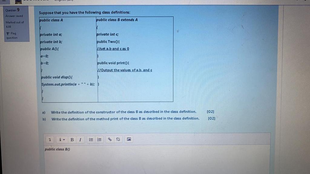 Solved Question 9 Answer saved Suppose that you have the | Chegg.com