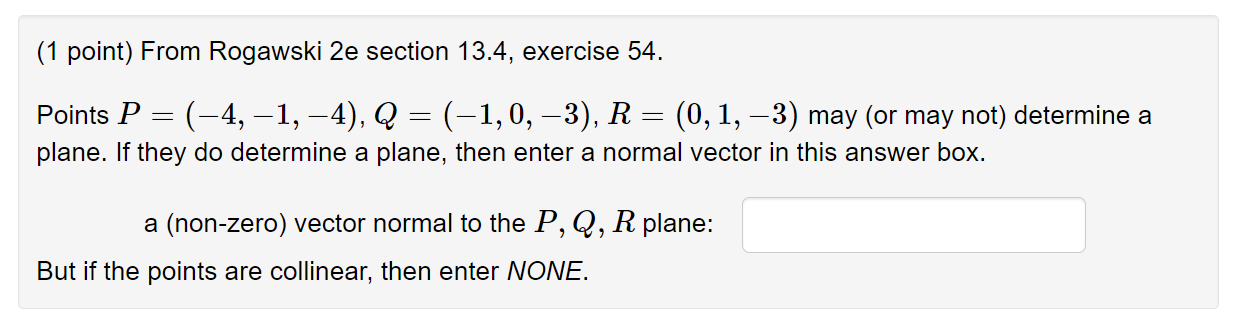 Solved (1 point) From Rogawski 2e section 13.4, exercise 54. | Chegg.com