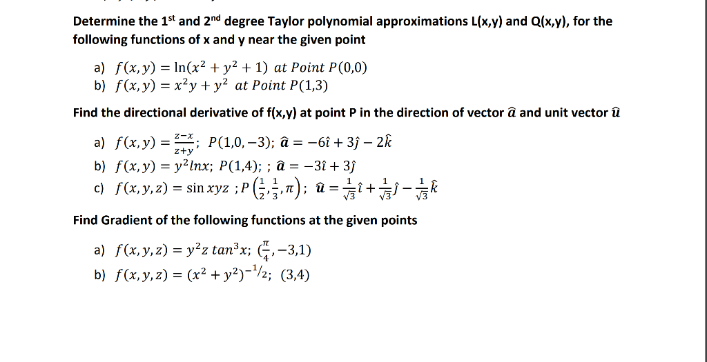 Solved Evaluate the indicated partial derivatives a) | Chegg.com