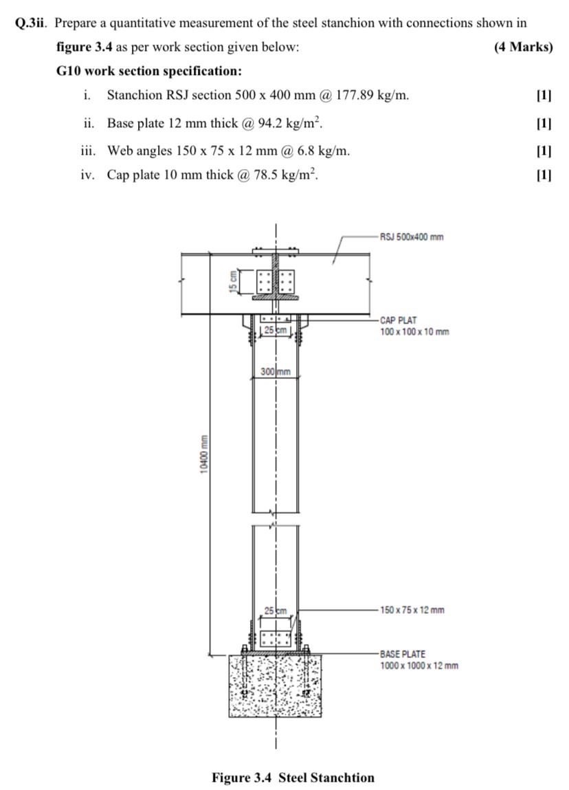 Q.3ii. Prepare a quantitative measurement of the | Chegg.com
