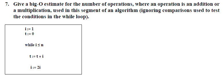 4. Give a big-O estimate for the number of operations | Chegg.com