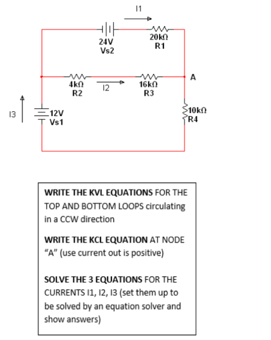 Solved Write the KVL Equations for the top and bottom loops | Chegg.com