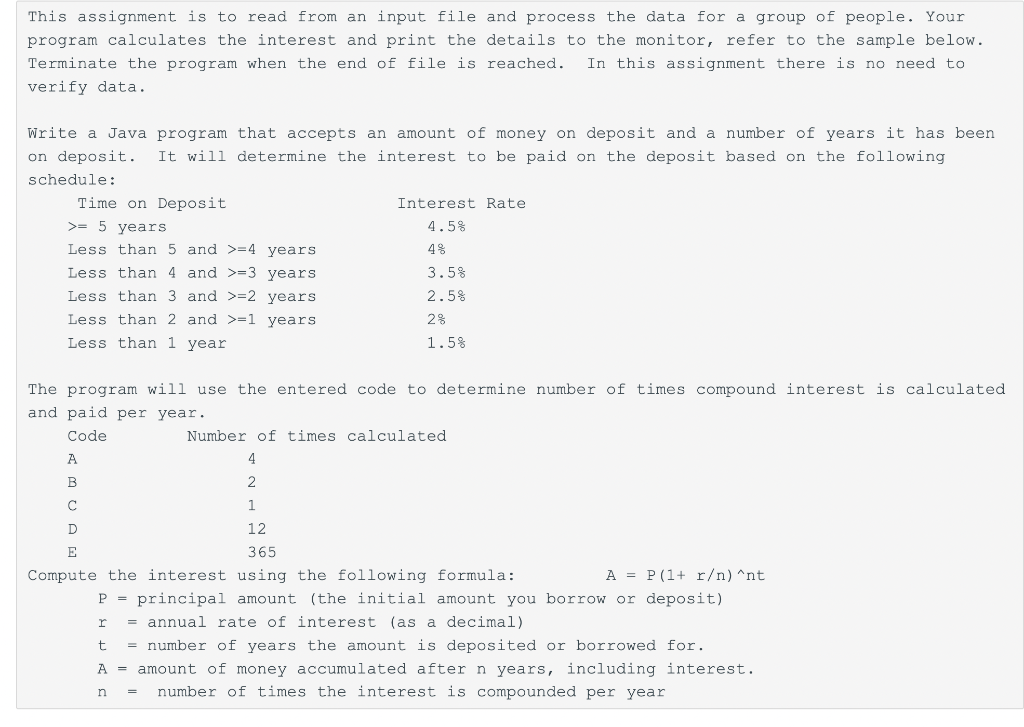 Solved Failed to compile CalcInterest.java:5: error: class | Chegg.com