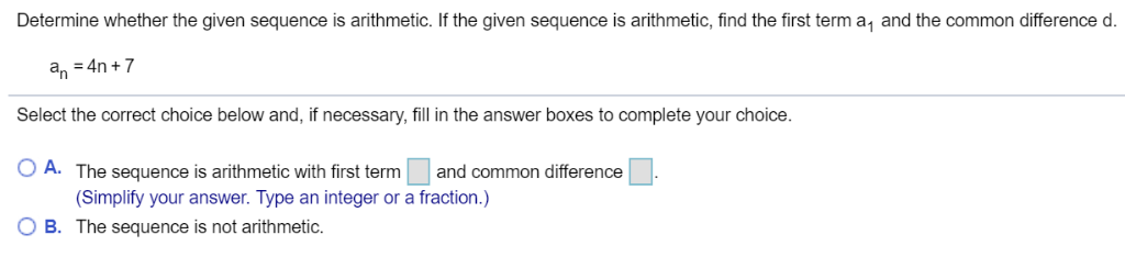 Solved Determine whether the given sequence is arithmetic. | Chegg.com