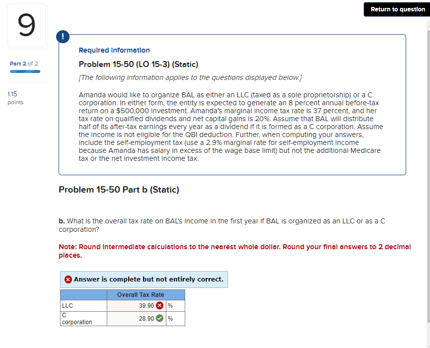 Solved Required InformationProblem 15-50 (LO | Chegg.com