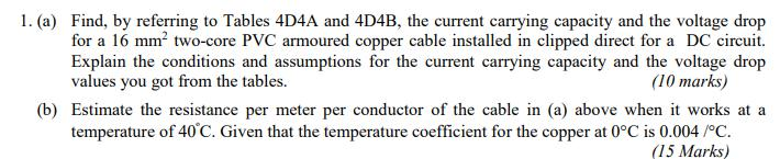 Solved 1. (a) Find, by referring to Tables 4D4A and 4D4B, | Chegg.com