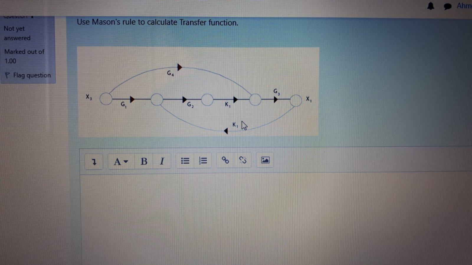 Solved Ahm Use Mason's rule to calculate Transfer function. | Chegg.com