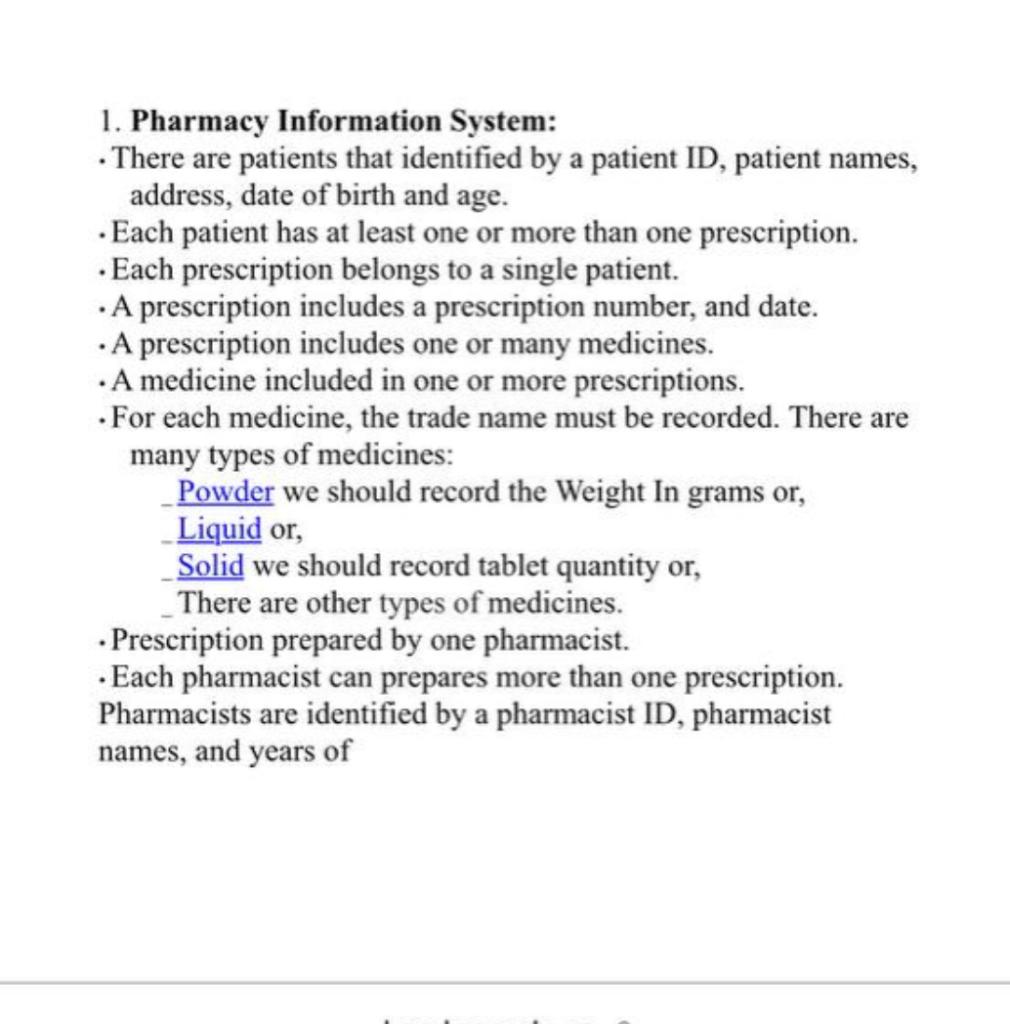Solved For the following case studies, draw an ER or EER | Chegg.com