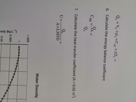 Solved 6. Calculate the energy balance coefficient EB 7. | Chegg.com
