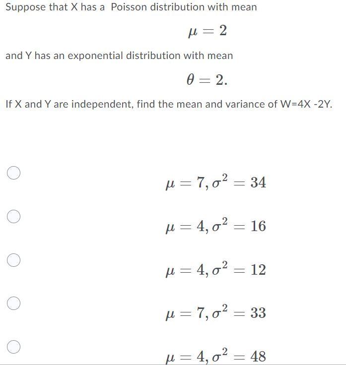 Solved Suppose that X has a Poisson distribution with mean μ | Chegg.com