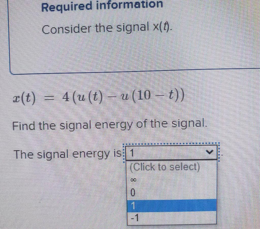 Solved Required information Consider the signal x(†). x(t) 4 | Chegg.com