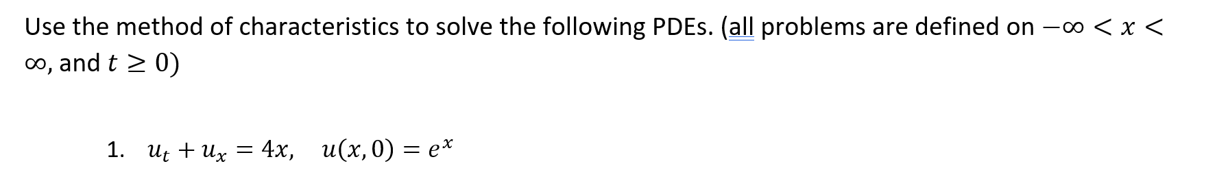 Solved Use the method of characteristics to solve the | Chegg.com