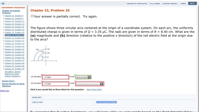 Solved The figure shows three circular arcs centered at the | Chegg.com