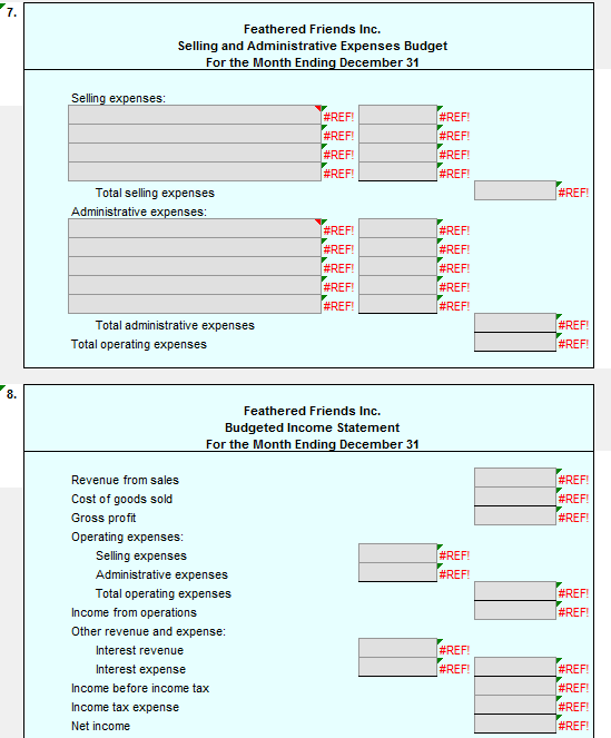 Solved PR 21-3A Budgeted income statement and supporting | Chegg.com