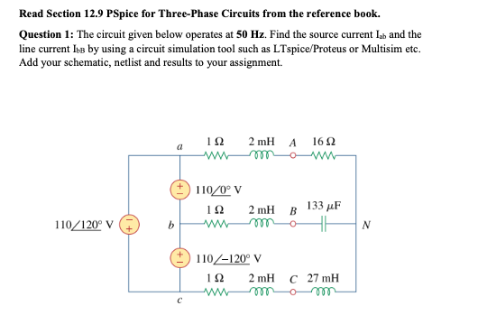 Solved Read Section 12.9 PSpice for Three-Phase Circuits | Chegg.com