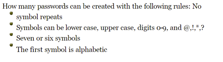 Solved How many passwords can be created with the following | Chegg.com