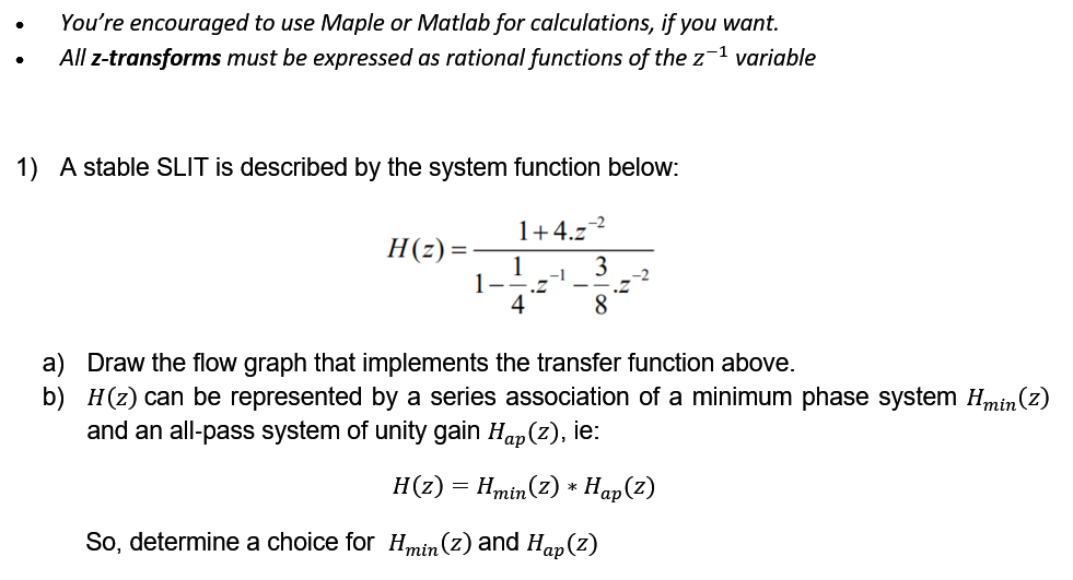 Solved You're encouraged to use Maple or Matlab for | Chegg.com