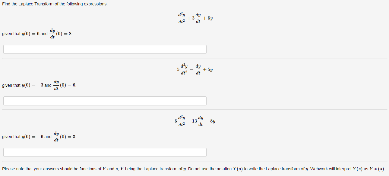 Solved Find the Laplace Transform of the following | Chegg.com