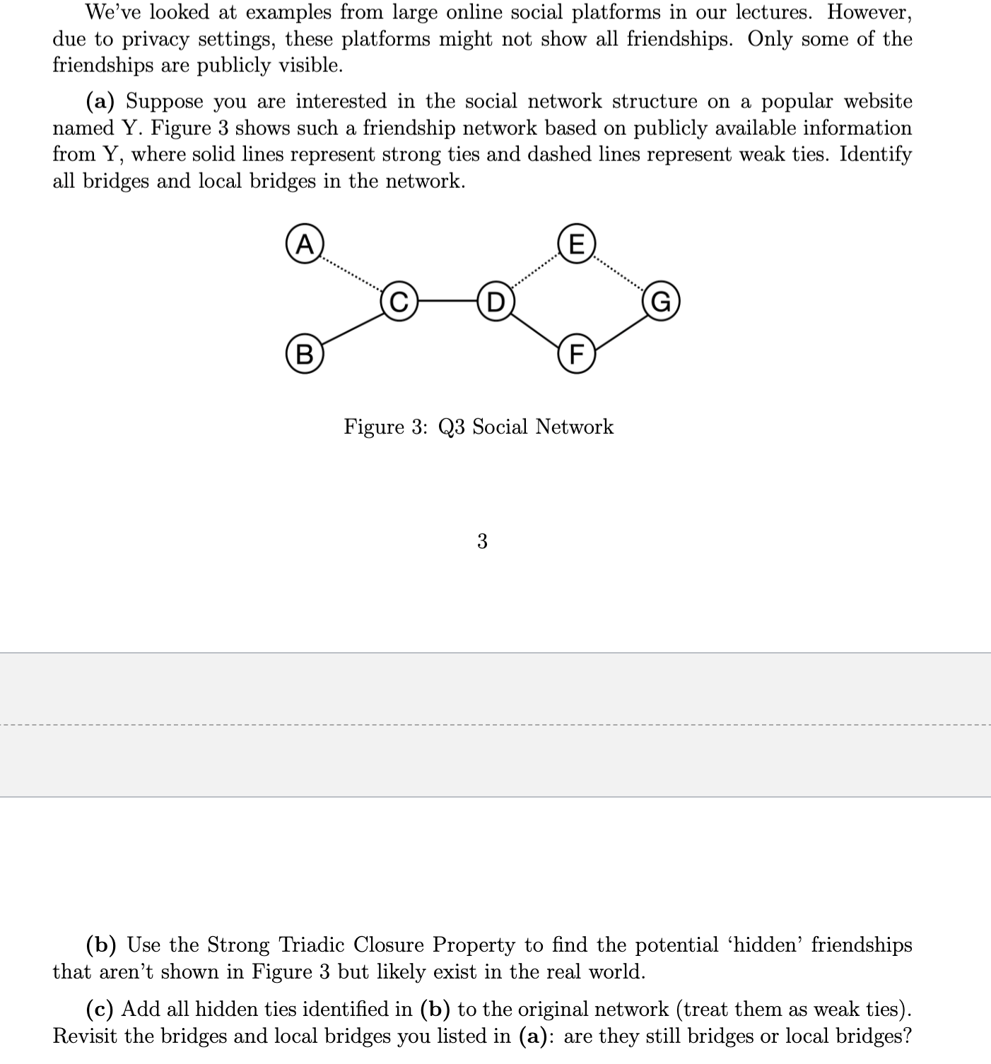 Solved We've looked at examples from large online social | Chegg.com