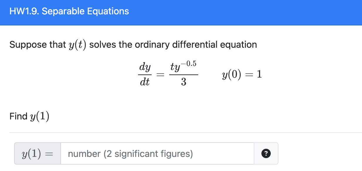 Solved Suppose that y(t) solves the ordinary differential | Chegg.com Solved Suppose that y(t) solves the ordinary differential | Chegg.com