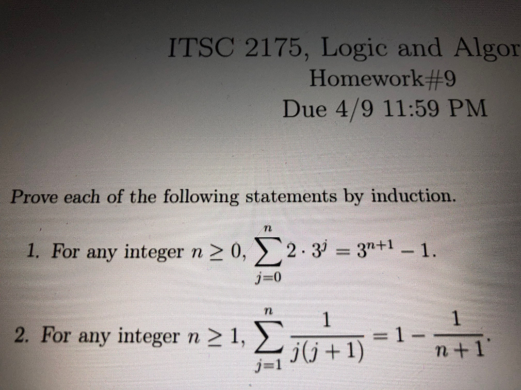 Solved Itsc 2175 Logic And Algor Homework9 Due 49 1159