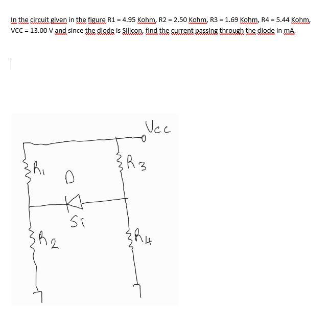 Solved In the circuit given in the figure R1 = 4.95 Kohm, R2 | Chegg.com