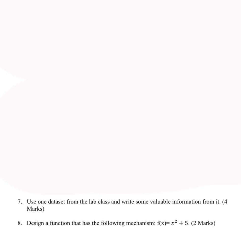 Solved I want to solve these two questions Q7 & Q8 | Chegg.com