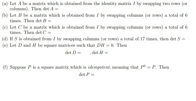 Solved (a) Let A be a matrix which is obtained from the | Chegg.com