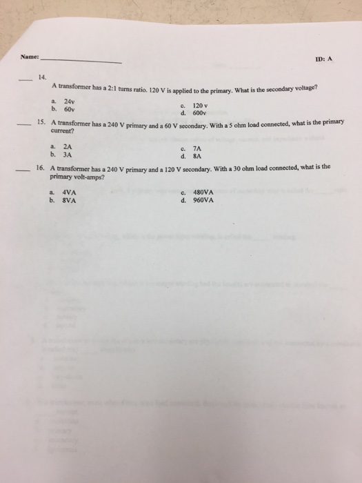 Solved ID: A Name: Class: Date: Unit 28 Multiple Choice | Chegg.com